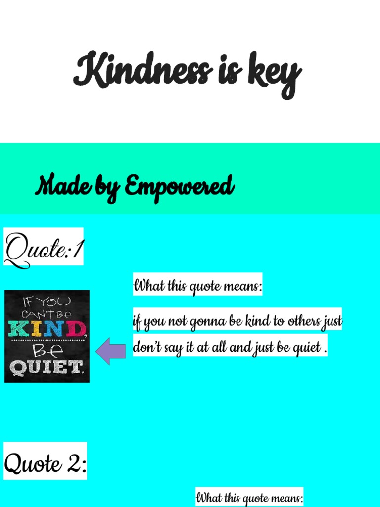 Kindness Is Key: Made by Empowered | PDF