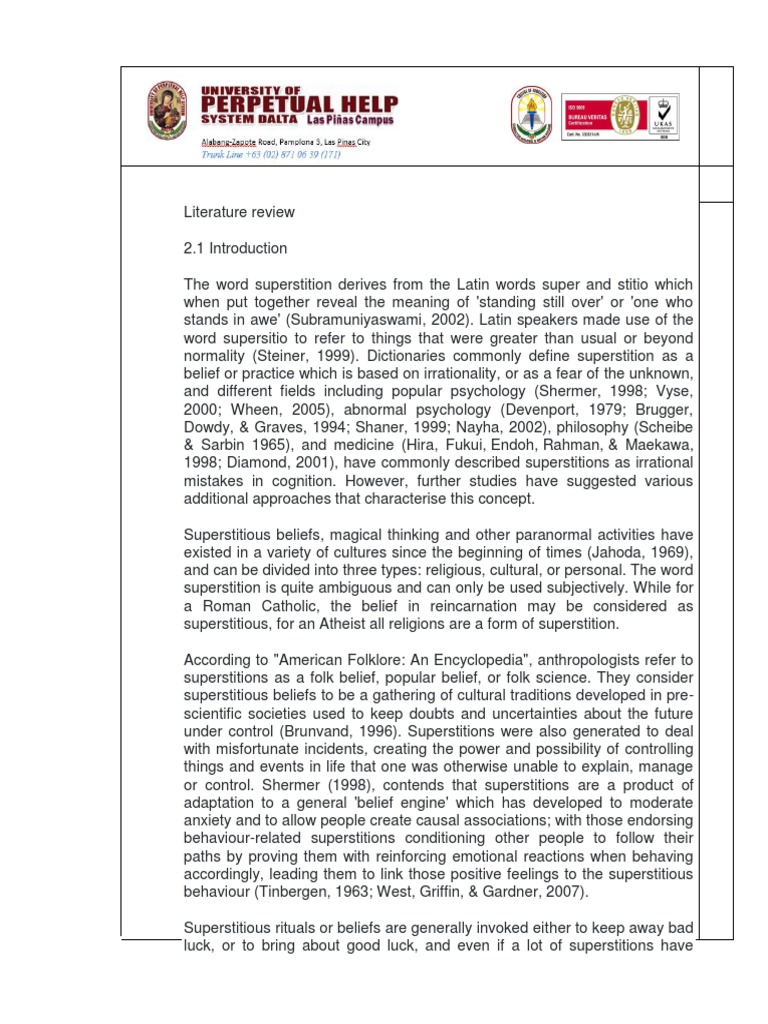 RRL | PDF | Superstitions | Attitude (Psychology) RRL | PDF | Superstitions | Attitude (Psychology)