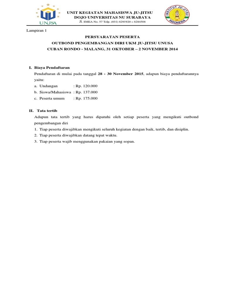 Undangan Outbound-1 | PDF