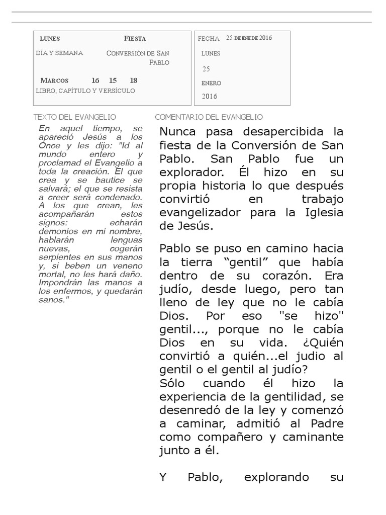 Conversion de San Pablo | PDF | Pablo el apóstol | Jesús
