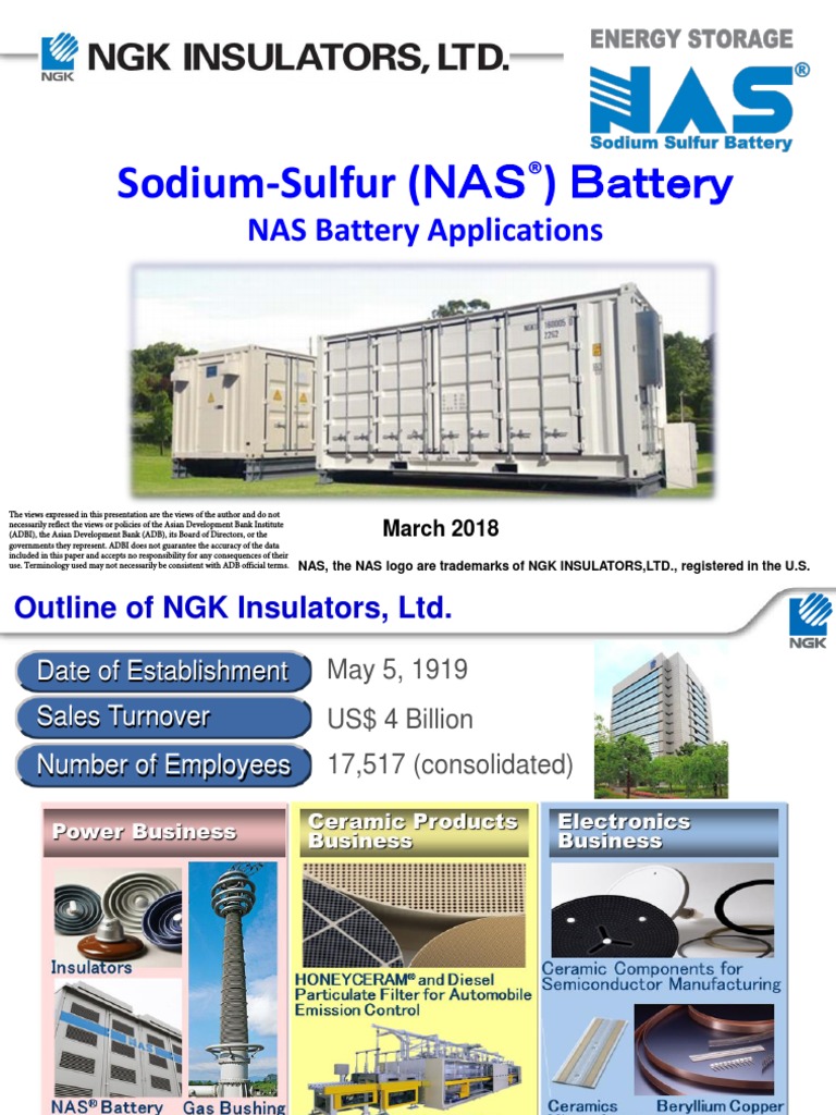 Sodium-Sulfur (NAS) Battery NAS Battery Applications | PDF | Solar ...