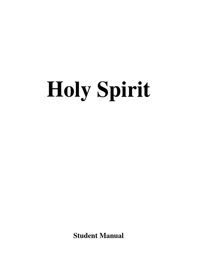 Holy Spirit Student | PDF | Acts Of The Apostles | Jesus