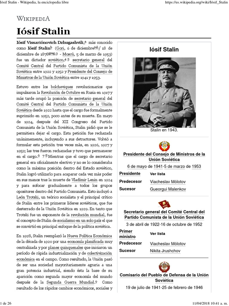Iósif Stalin | PDF | Joseph Stalin | Unión Soviética