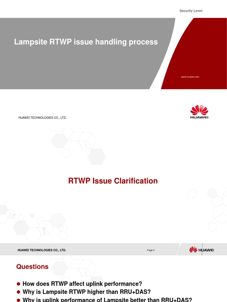 Lampsite RTWP Handling Process | PDF | High Speed Packet Access | Decibel