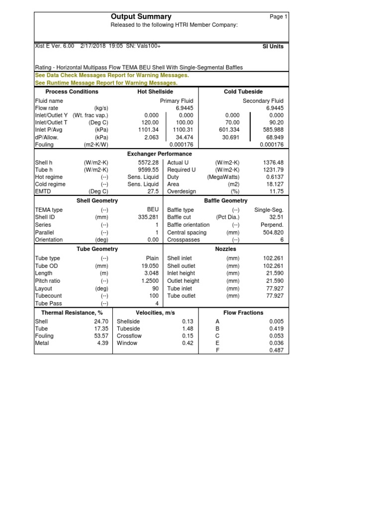 Process Design Report Summary | PDF | Heat Exchanger | Pressure