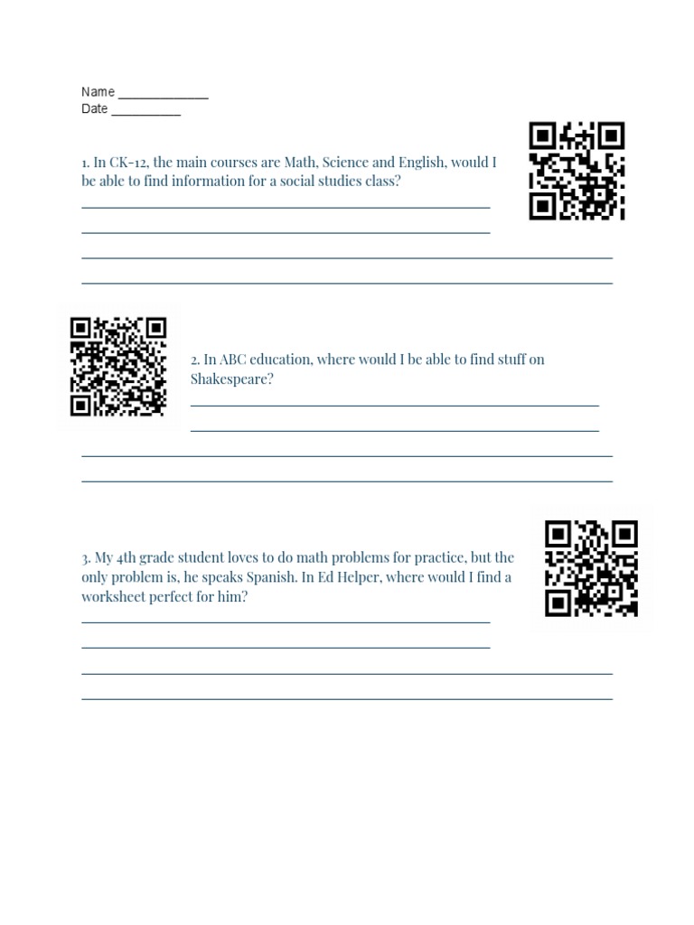 Tech Worksheet | PDF