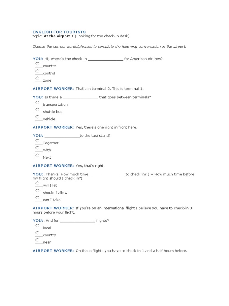 Questions Travel | PDF | Airport | Bus