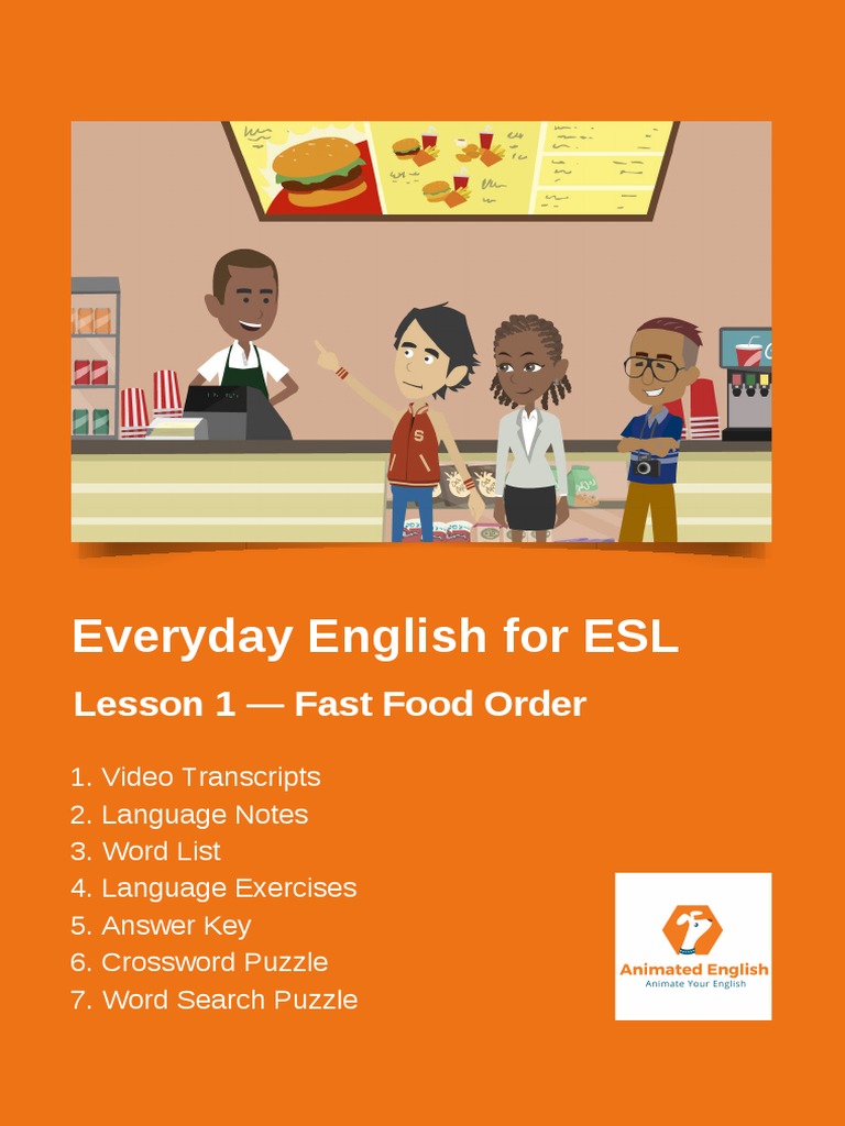 ESL Fast Food Ordering Lesson | PDF | Fast Food Restaurants | Hamburgers