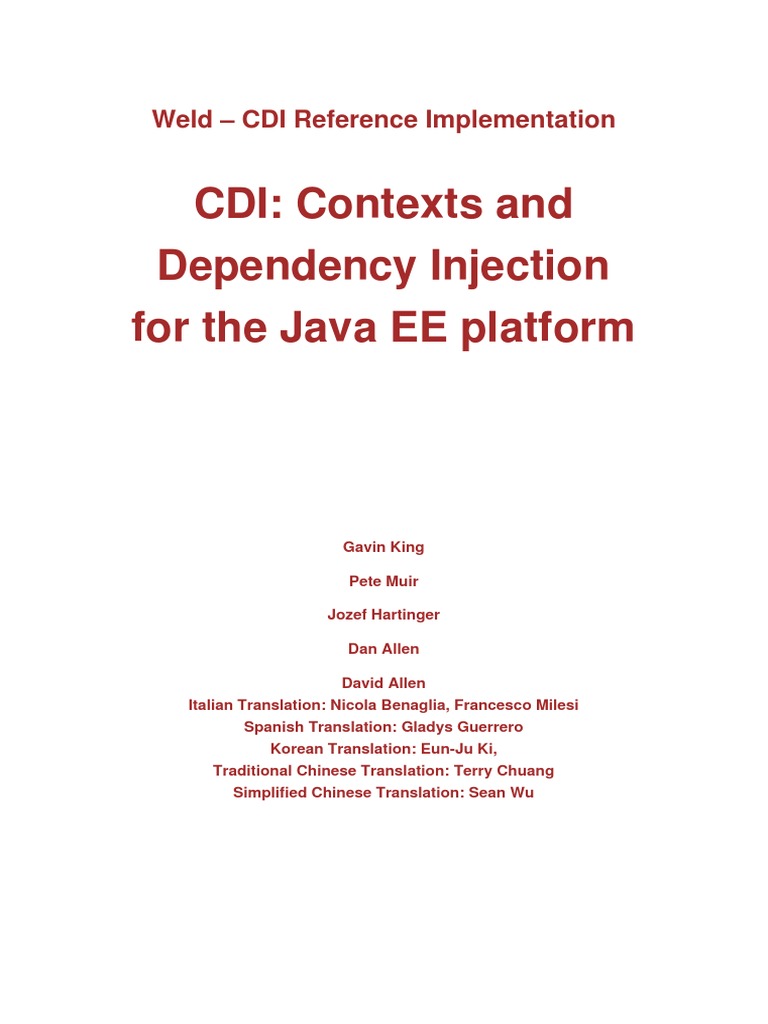 CDI - Weld-Reference PDF | PDF | Enterprise Java Beans | Java Platform