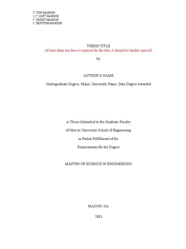 If More Than One Line Is Required For The Title, It Should Be Double ...