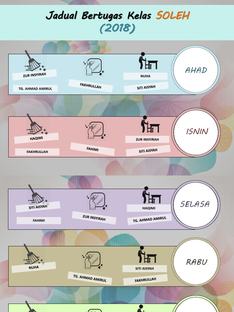 Contoh Jadual Bertugas | PDF