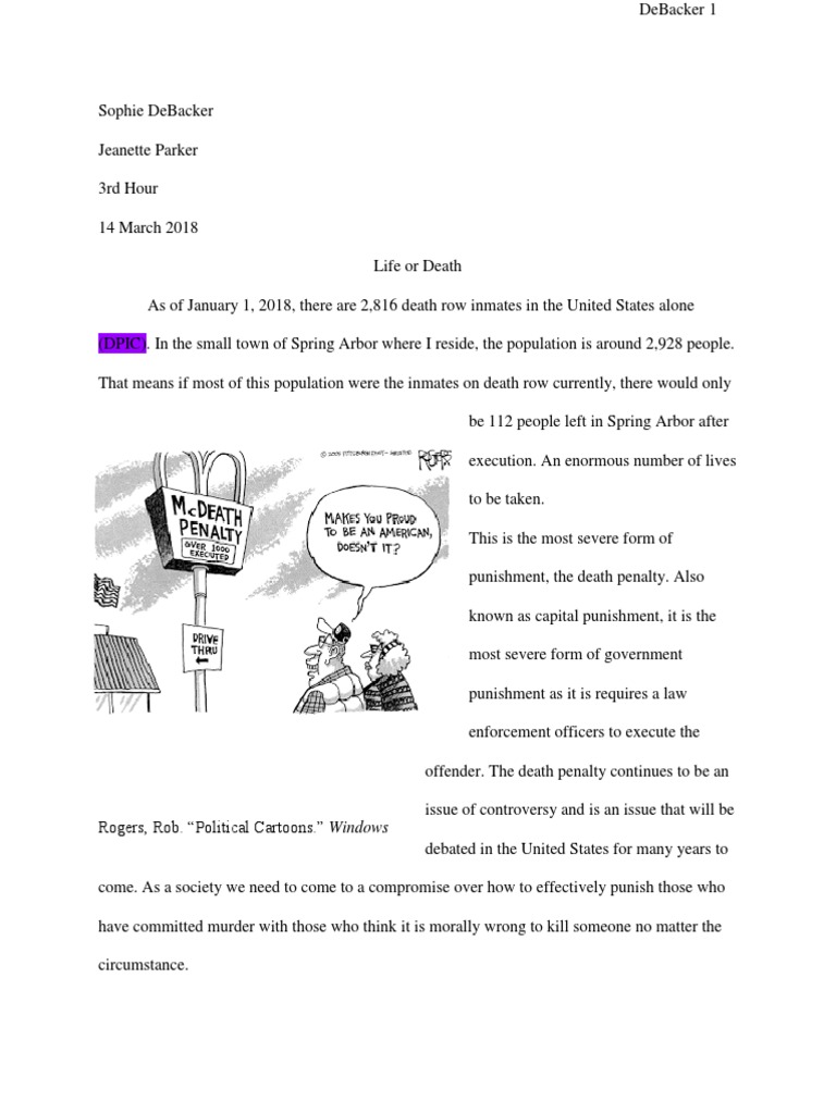Research Paper - Death Penalty | PDF | Capital Punishment | Eighth ...