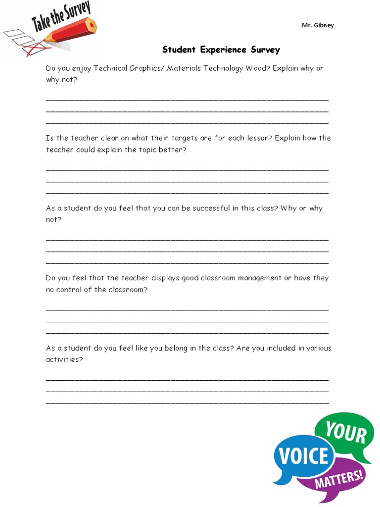 Student Experience Survey Feedback | PDF