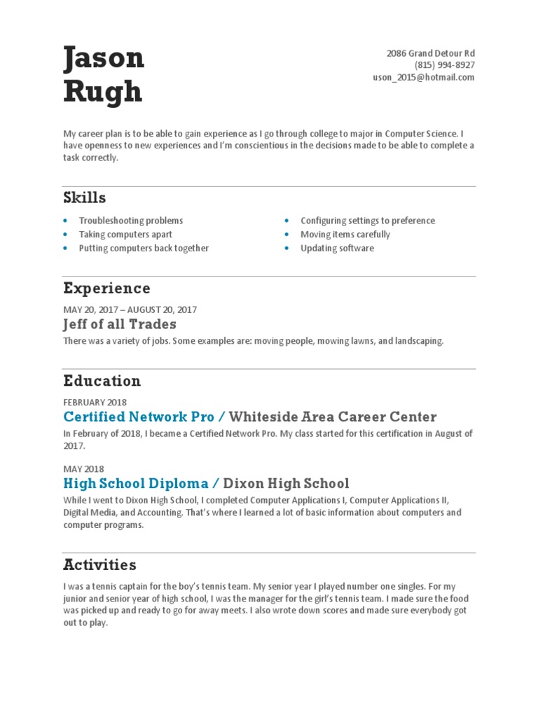 Jason Rugh: Skills | PDF