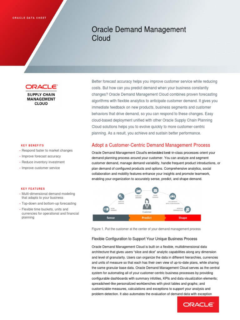 Oracle Demand Management Cloud Ds | PDF | Forecasting | Cloud Computing