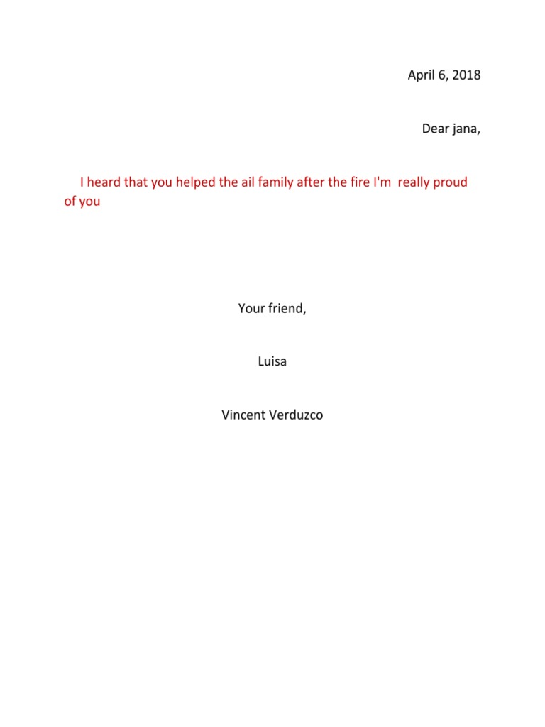 Letter To Jana | PDF