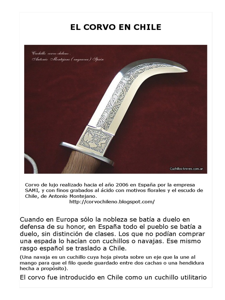 Historia y uso del corvo chileno | PDF | Conflicto armado