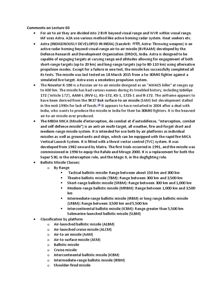 Comments On Lecture 03: 172 ('Article 172'), AAM-L (RVV-L), KS-172, KS ...