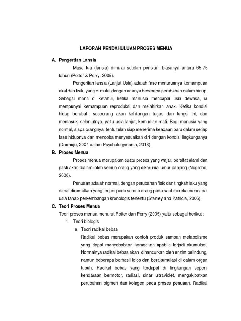 Proses Menua dan Teori Lansia | PDF