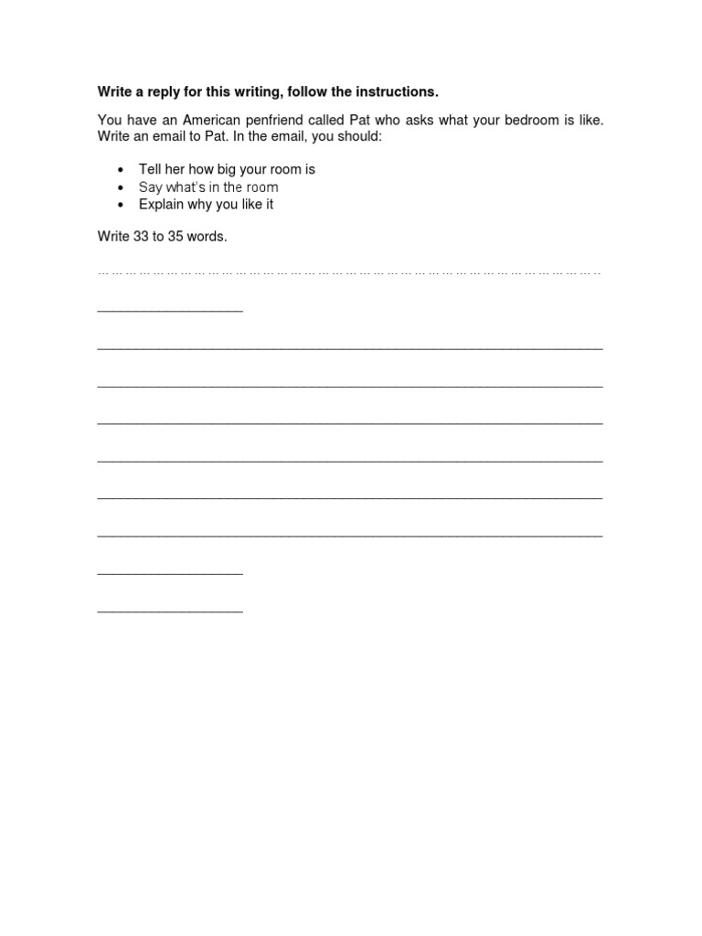 KET Writing Part 9 No 5 | PDF