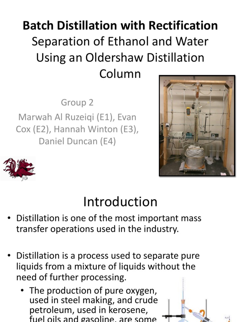 Presentation | PDF | Distillation | Unit Operations