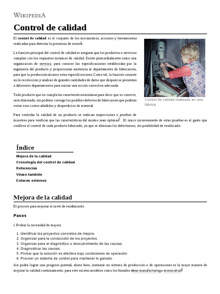 Control de Calidad | PDF | Gestión de la calidad | Calidad (comercial)