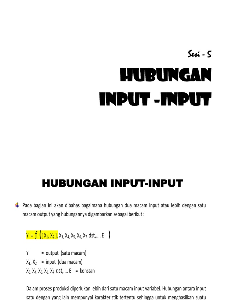Hubungan Input Input | PDF