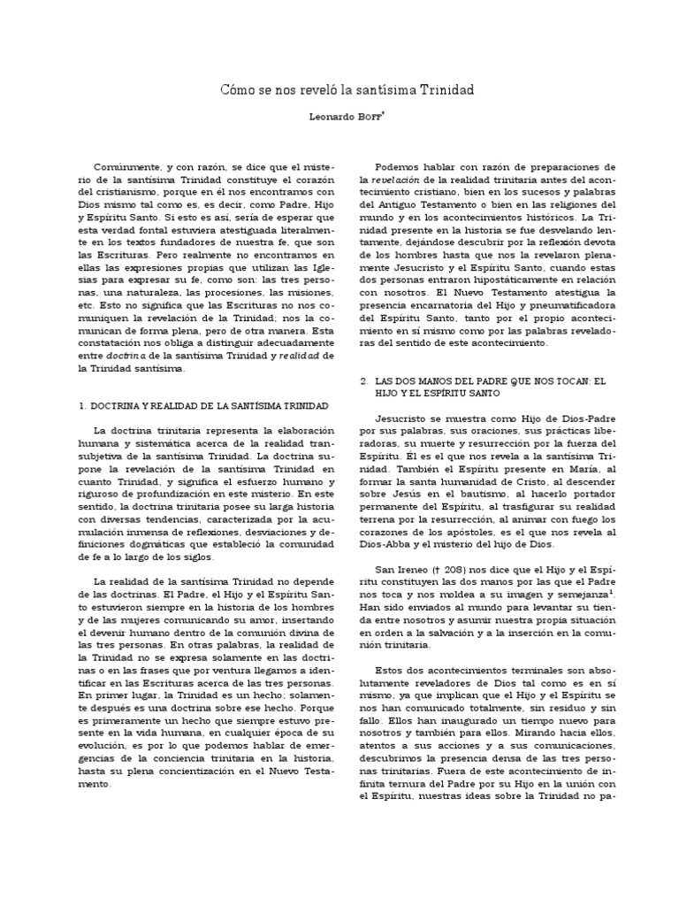 Historia Del Dios de Jesucristo | PDF | Trinidad | espíritu Santo