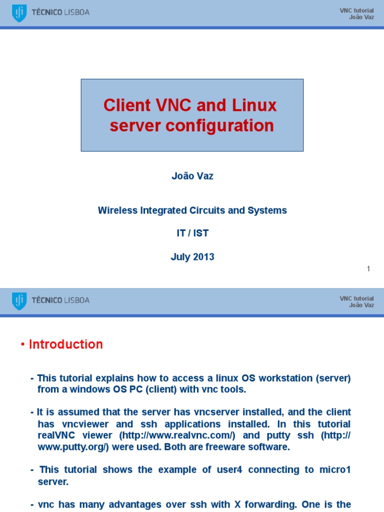 Tutorial PUTTY VNC | PDF | Secure Shell | Internet Protocols