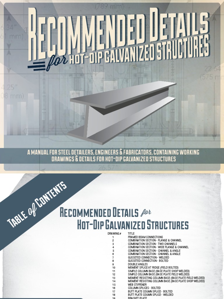 Recommended Details Galvanized Steel Structures PDF | PDF ...