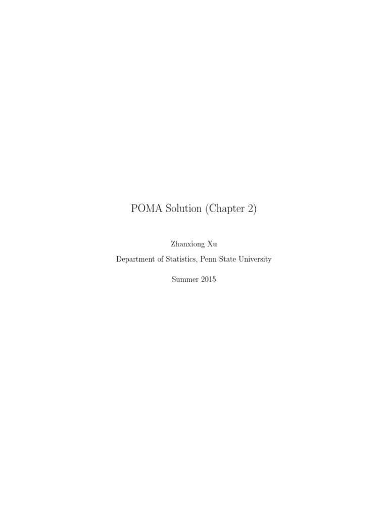 POMA Solutions: Chapter 2 Overview | PDF | Metric Space | Real Number
