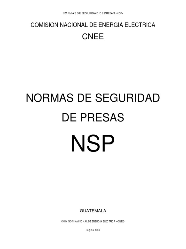 04 Norma de Seguridad de Presas - NSP-CNEE | PDF | Represa | Reservorio