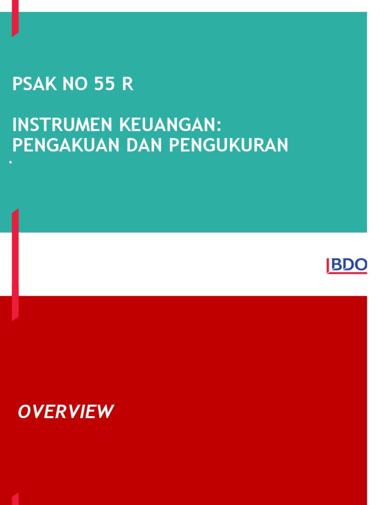 "Panduan PSAK 55: Instrumen Keuangan" | PDF