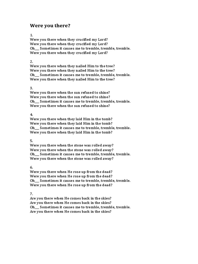 Were You There | PDF