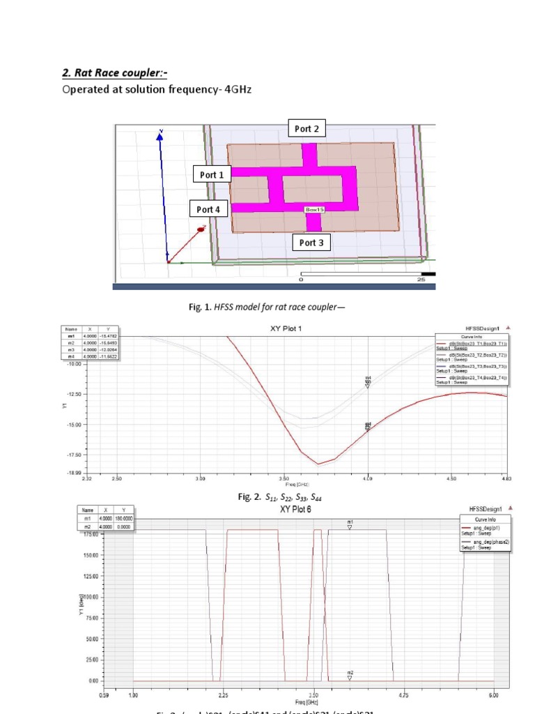 Operated at Solution Frequency-4Ghz: 2. Rat Race Coupler | PDF