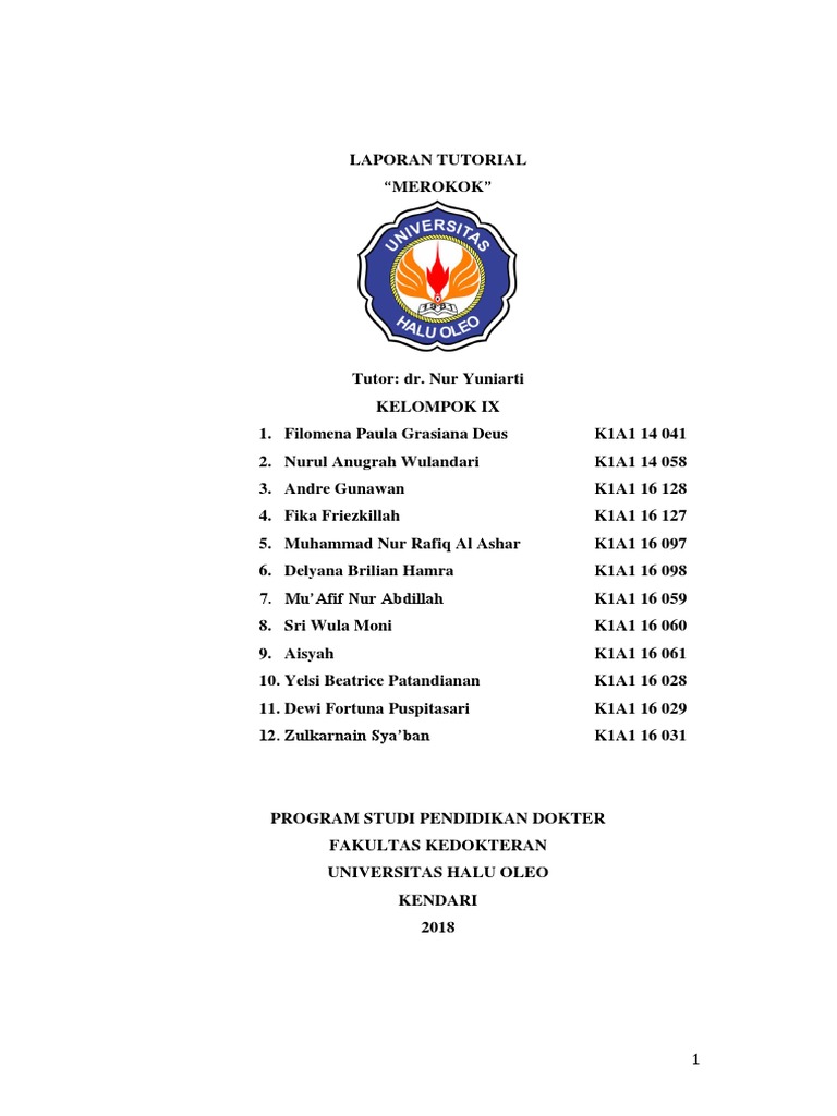 Laporan Modul Merokok FK Uho | PDF