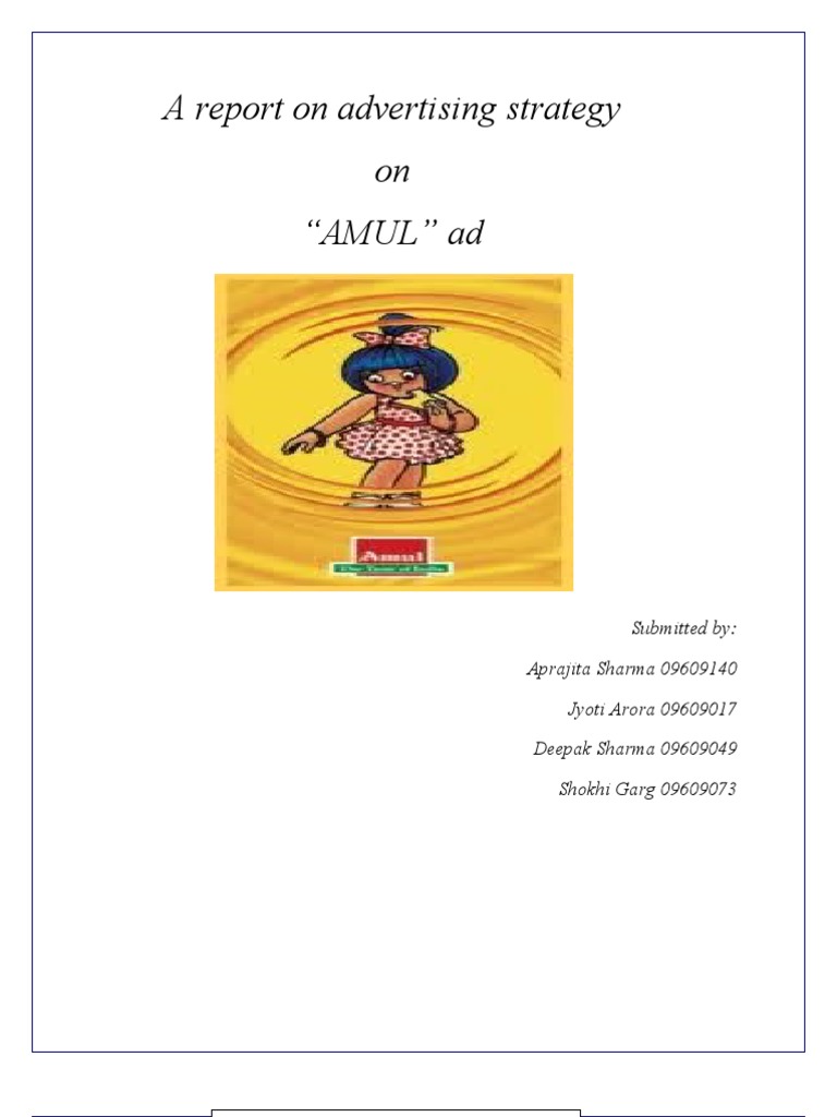 Amul Project | PDF | Advertising | Target Audience