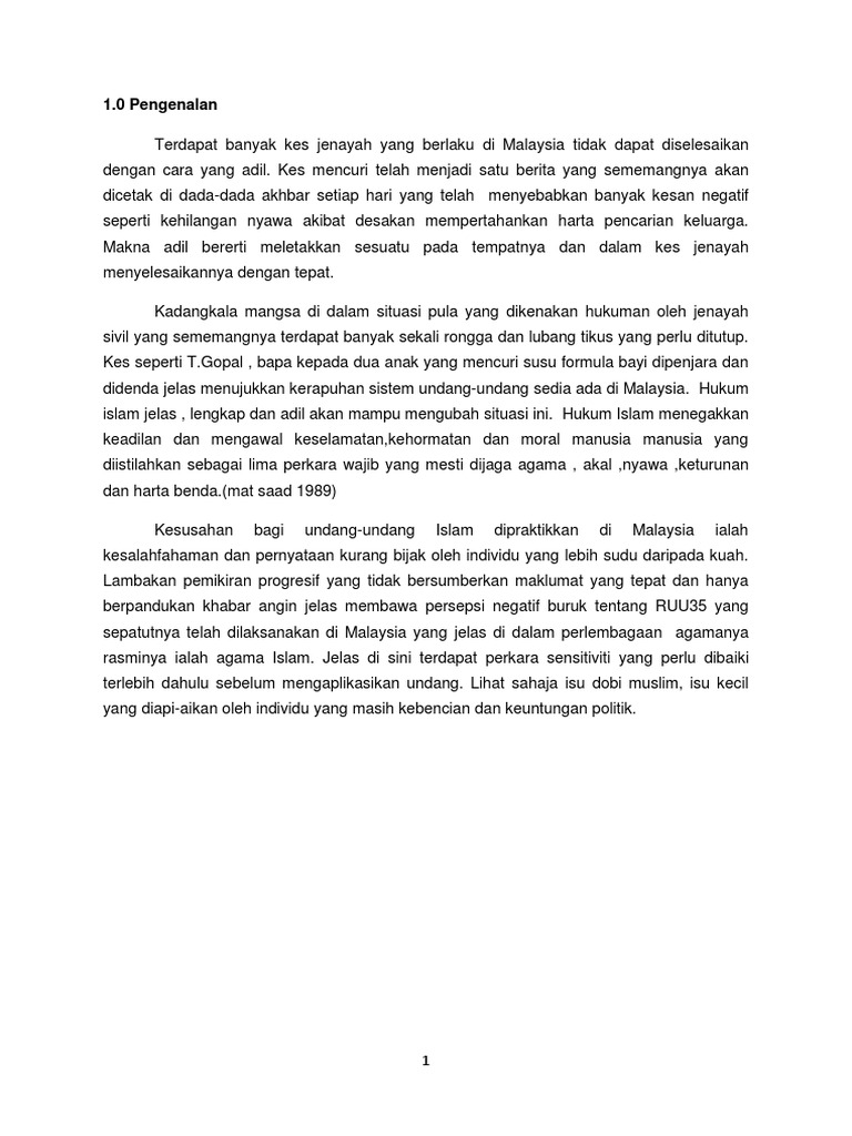 Sistem Jinayat Islam | PDF