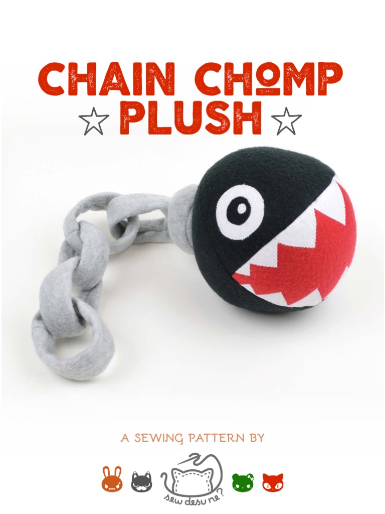 Chain Chomp Plush Sewing Pattern | PDF | Sewing | Seam (Sewing)