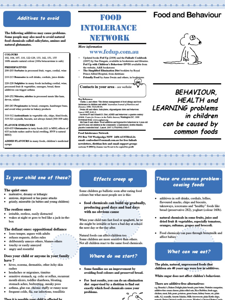 Food Brochure 1 | PDF | Food Intolerance | Foods