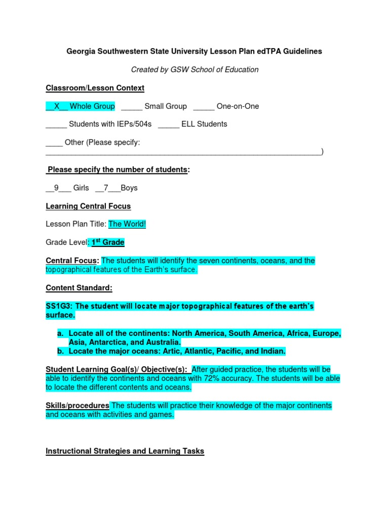 Lesson Plan m4 | Download Free PDF | Educational Assessment | Continent