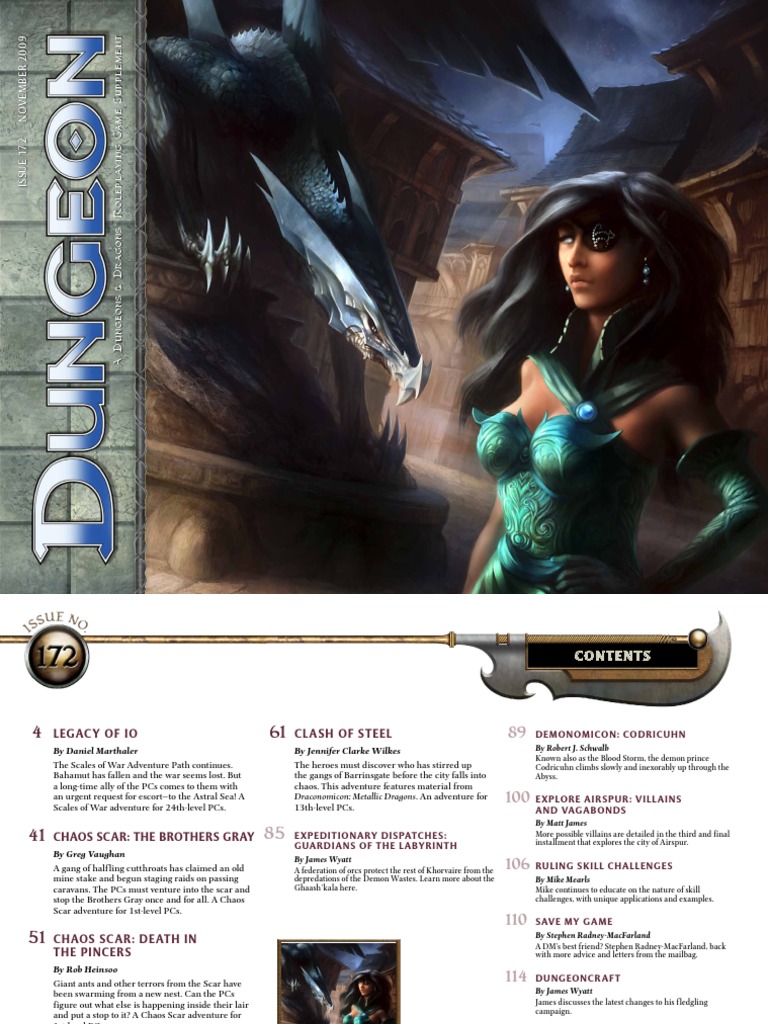 Dungeon Magazine #172.pdf | Dungeons & Dragons | D20 System | Free 30 ...