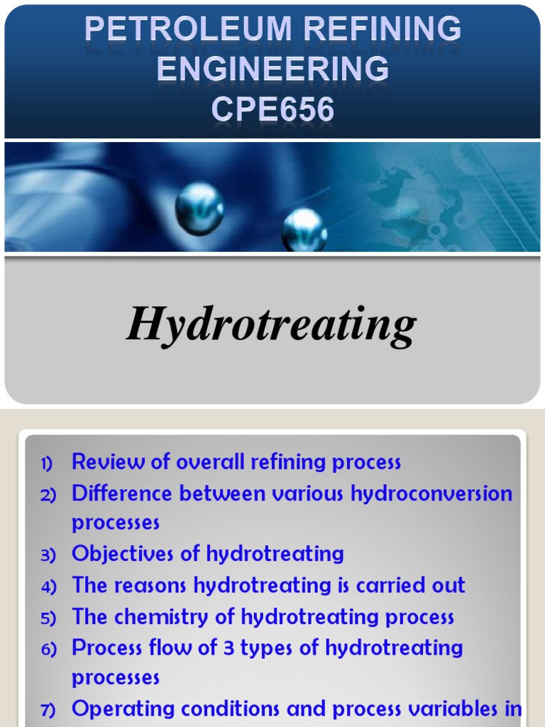 CHAPTER 5 Hydrotreating | PDF | Cracking (Chemistry) | Gases