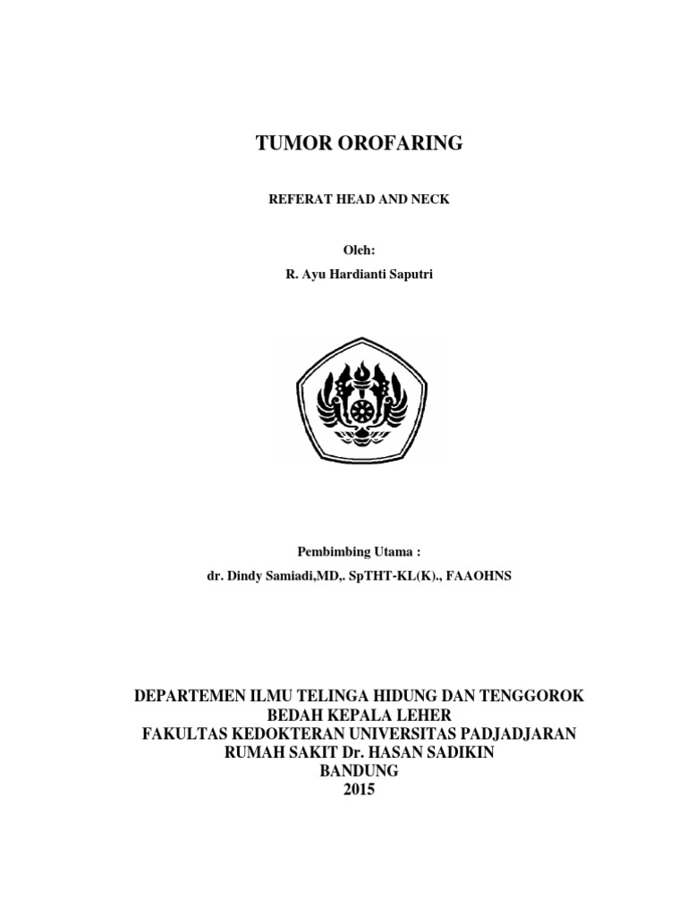 Tumor Orofaring: Diagnosis dan Terapi | PDF