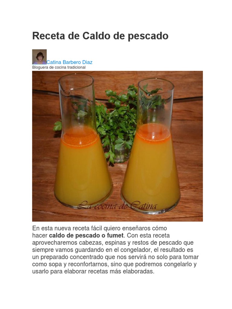 Receta de Sopa de Langosta | PDF | Caldo | Sopa