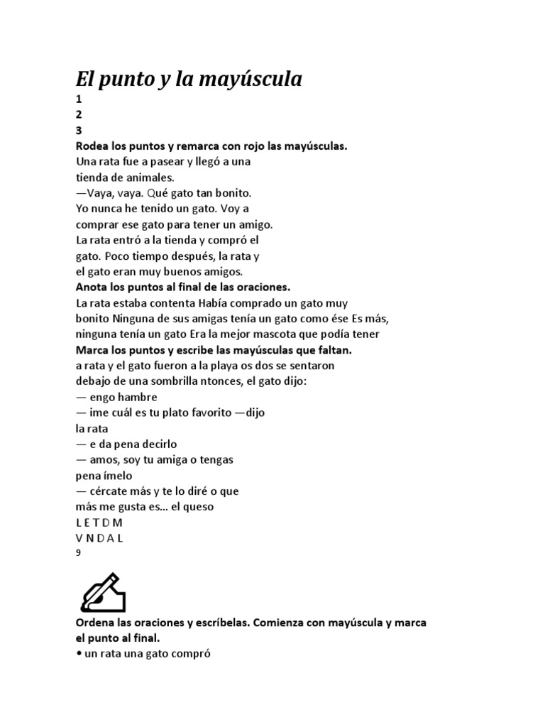 El Punto y La Mayúscula | PDF