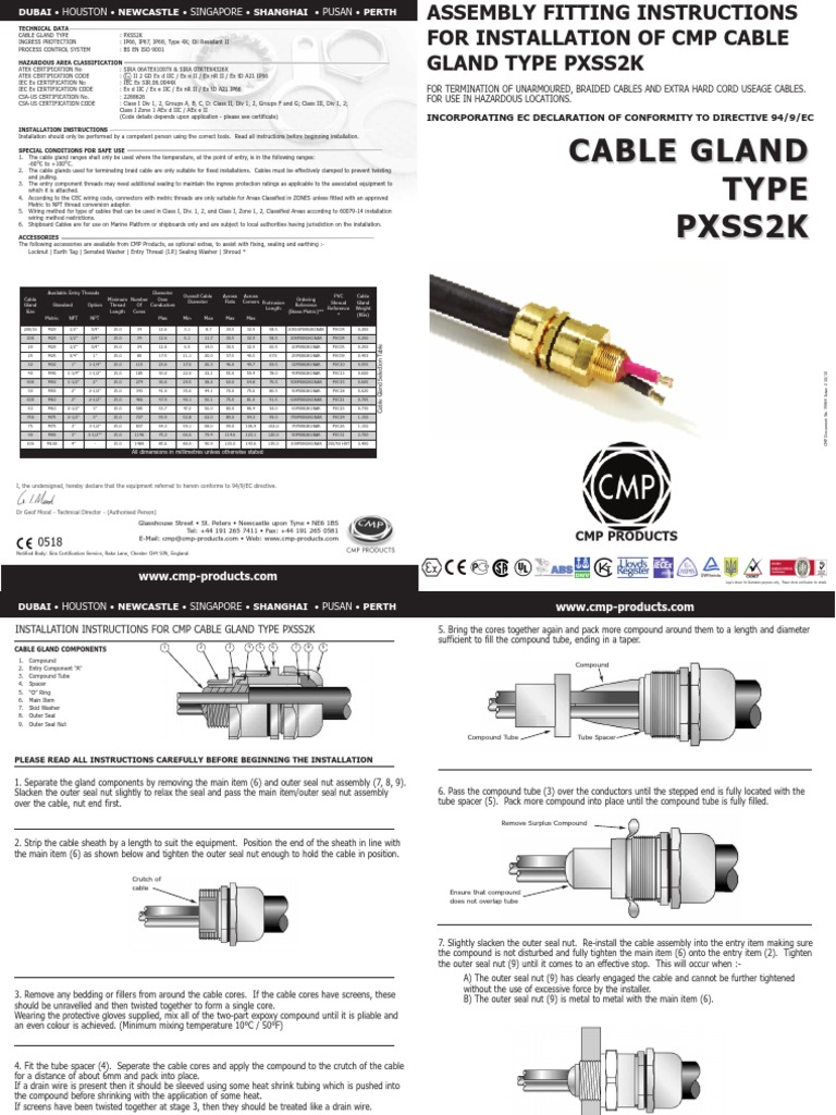 CMP PXSS2K Installation Fitting Instructions FI404 Issue 2 1 | PDF | Electrical Wiring ...