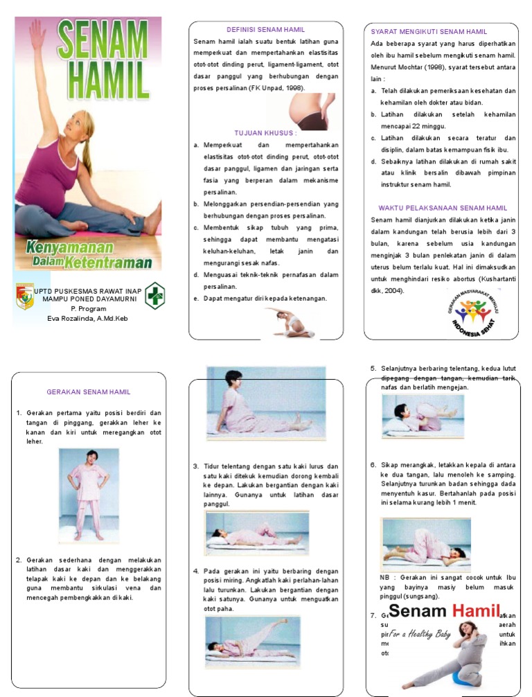 Leaflet Senam Hamil | PDF