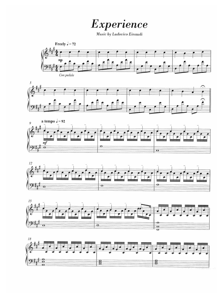 Ludovico Einaudi Experience | PDF