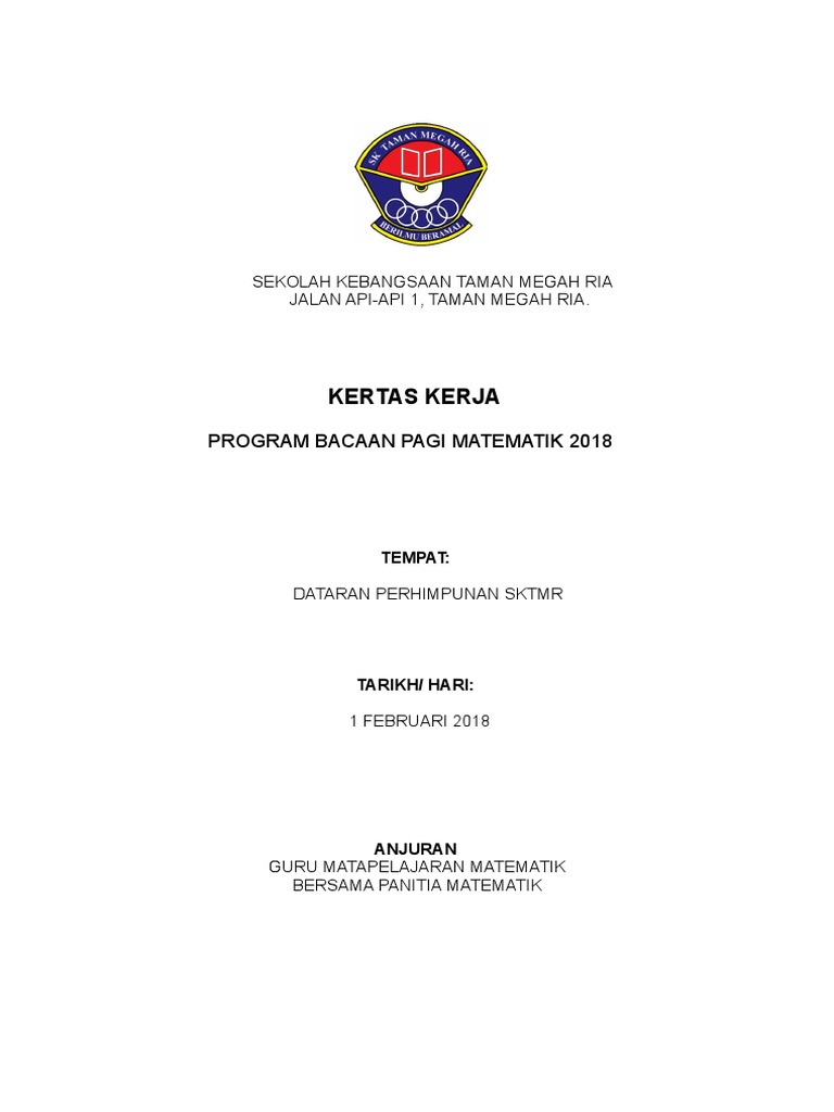 Kertas Kerja Program Bacaan Pagi 2018 | PDF